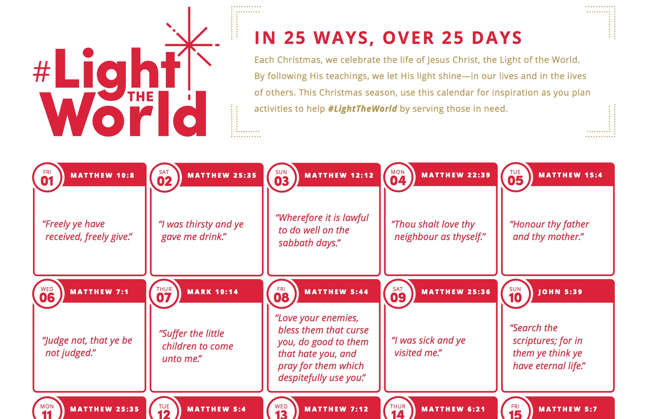 Light the World – Choose Good Stuff